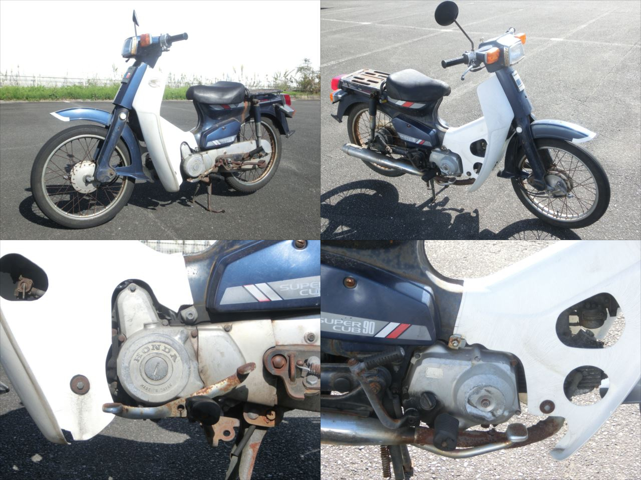 日本代購代標第一品牌【樂淘letao】－I9-1030 ホンダ C90-E スーパーカブ リアフェンダー テールカウル 純正品 【HA02-169～ 1986年式 C90CMH 動画有 セル付3速】